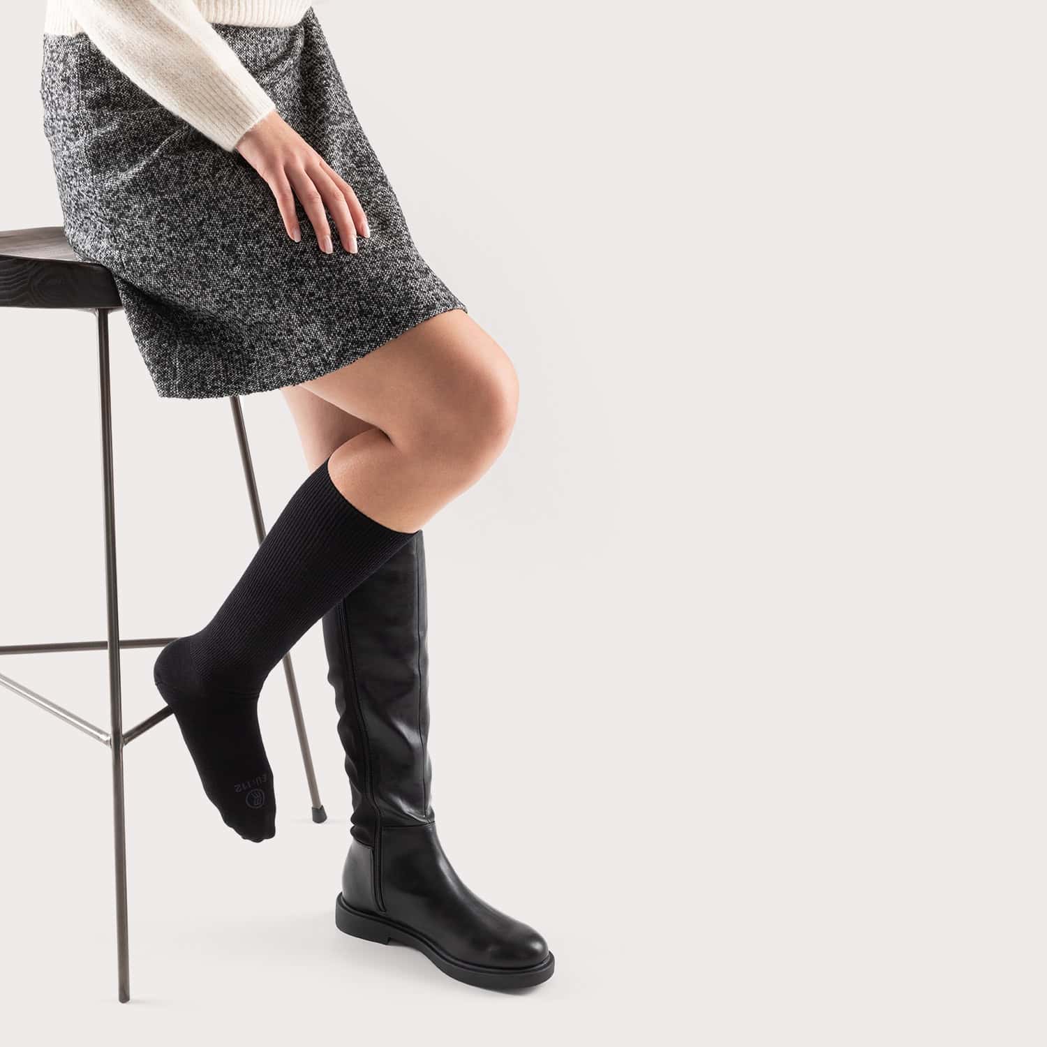 Alp Lite Long Knee High Merino Business Socks Ultra-Thin Over the Calf ...